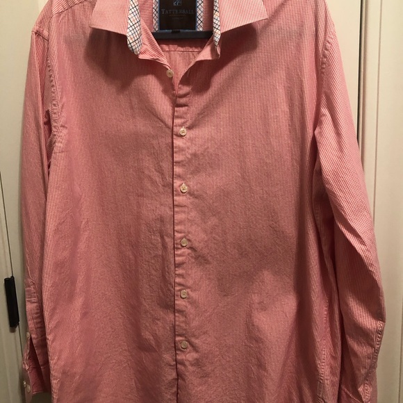 Tattersall | Shirts | Mens Tattersall London Pink White Dress Shirt ...
